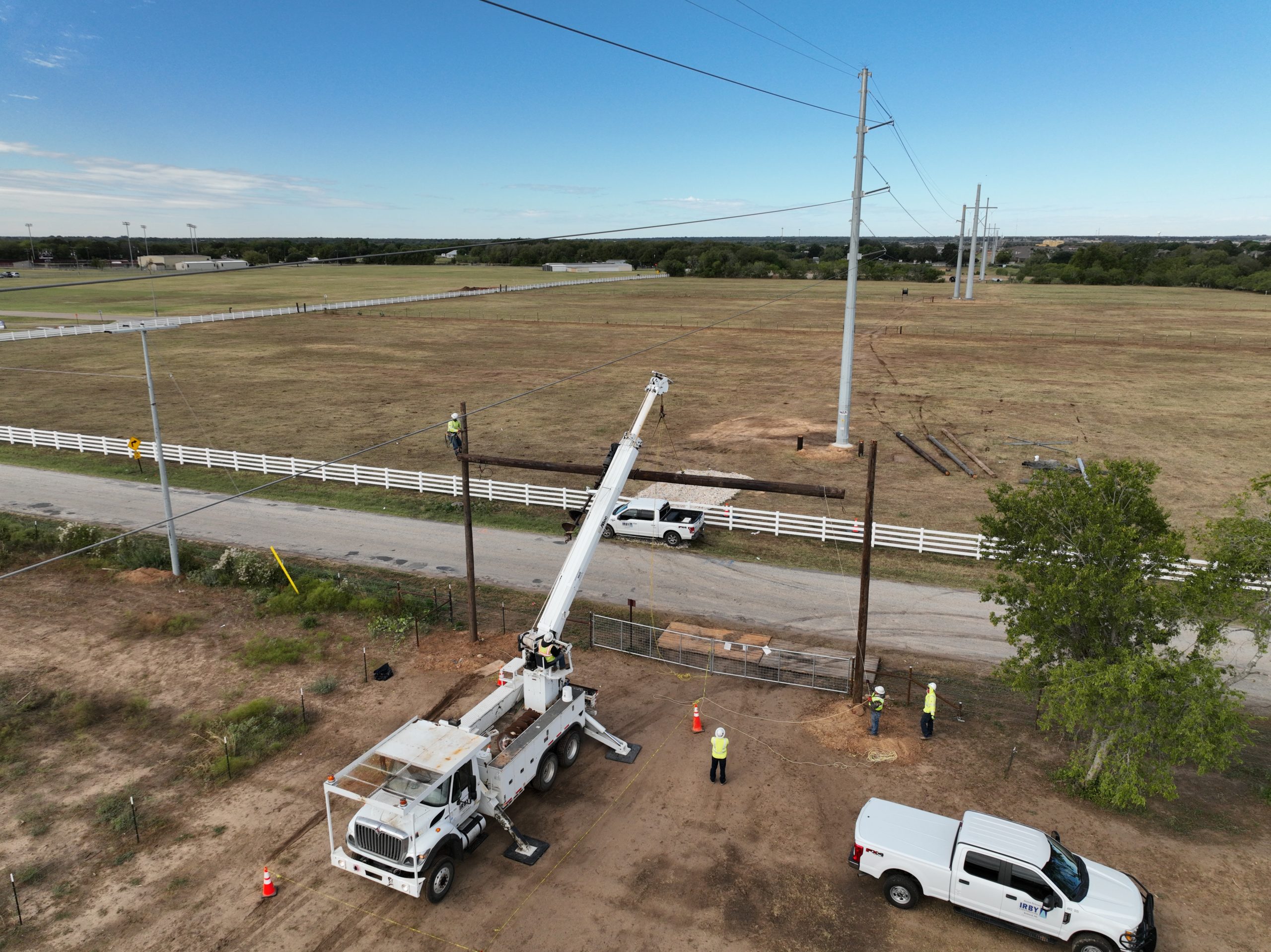 T-Line Work in Bastrop, Texas - Irby Construction Company